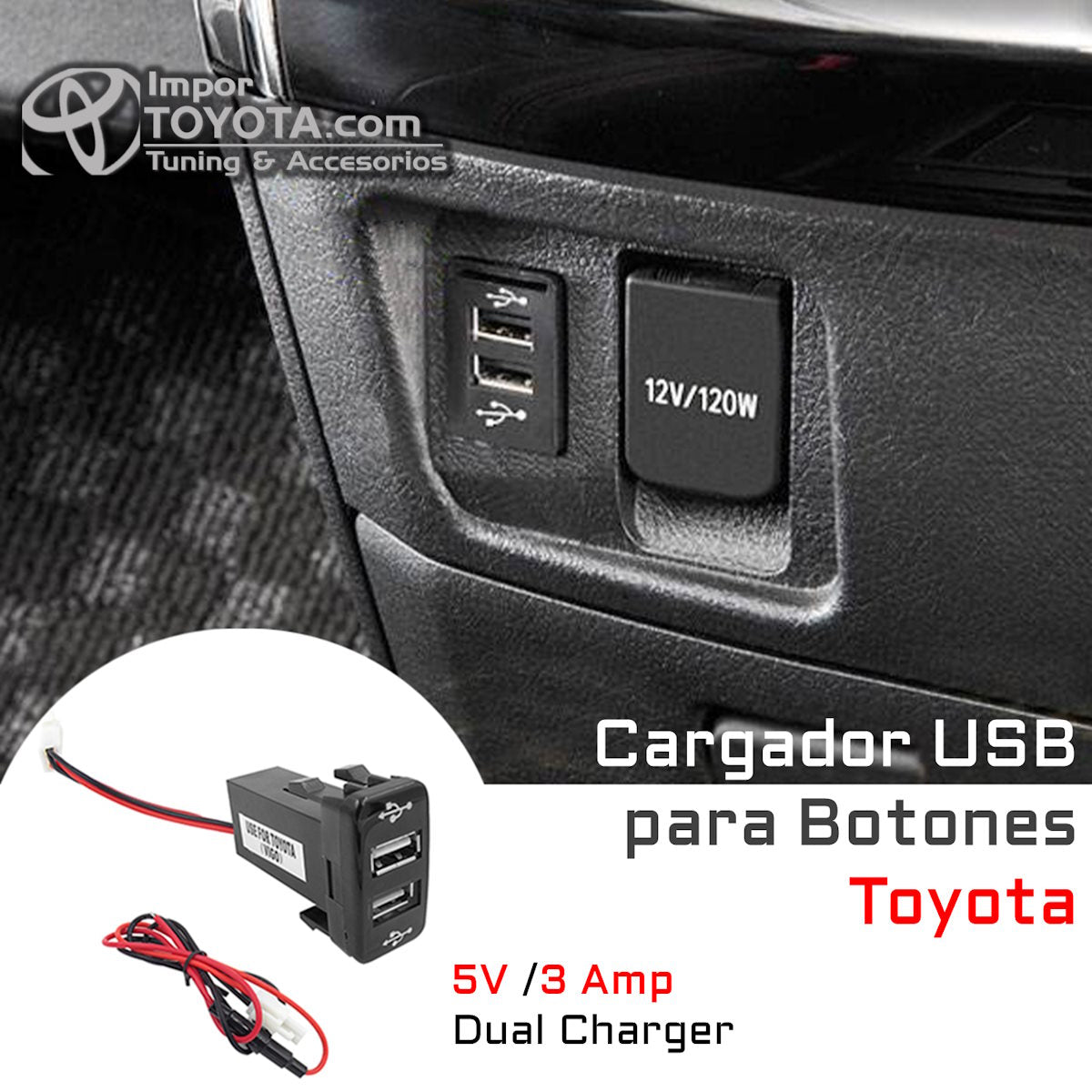 Cargador dual USB para Botones Toyota – importoyota.colombia
